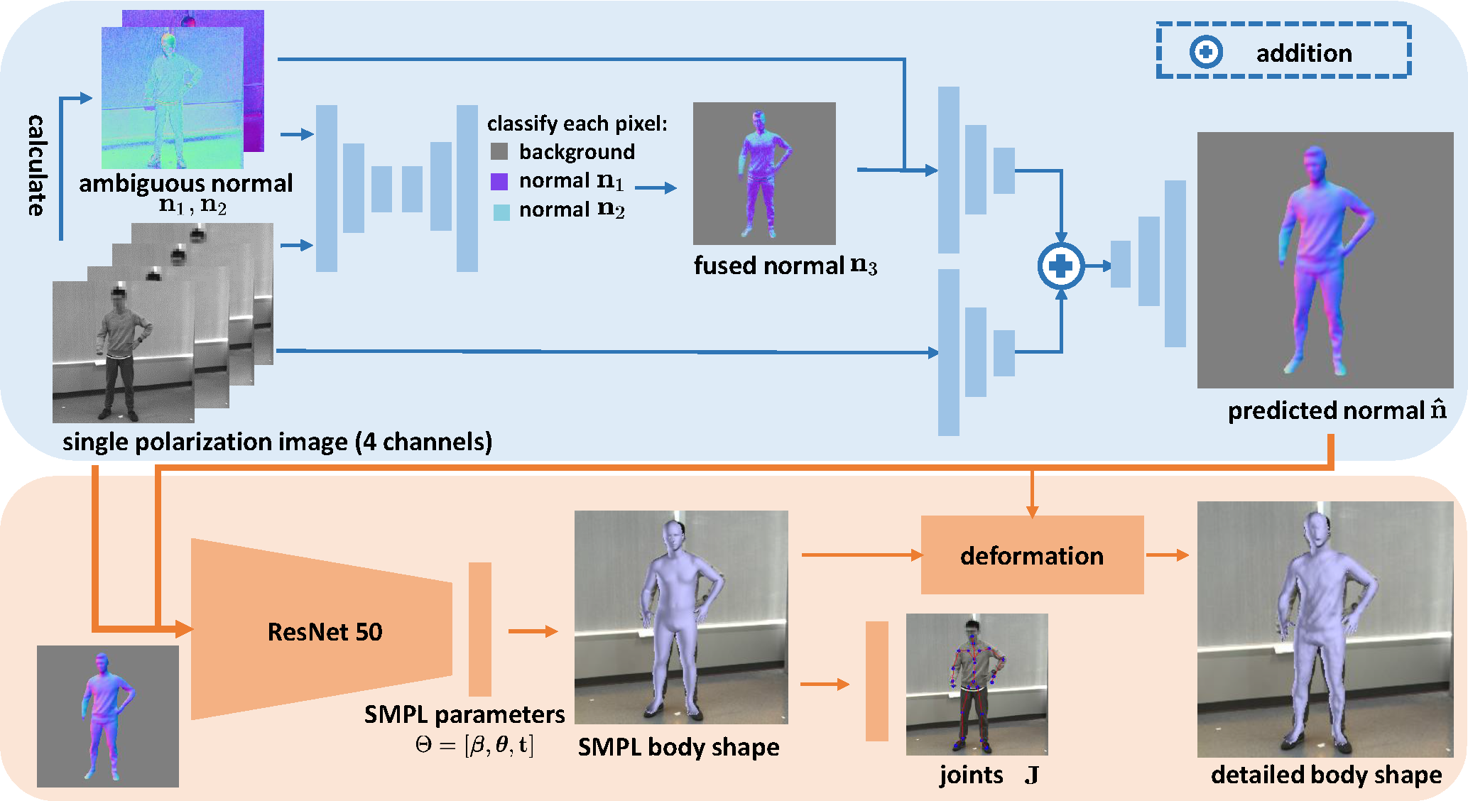 3D Human Shape Reconstruction from a Polarization Image | Vision and ...